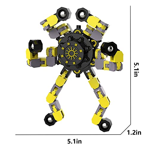 3Pcs Fidget Spinners,DIY Deformable Robot Fingertip Toys,Decompression Spinner,Deformable Creative Mechanical Gyro Toys,Stress Relief Mechanical Chain Toy Easter Basket Stuffers for Kids Adults