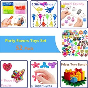 52 Pcs Party Favors for Kids 4-8, Birthday Gift Toys, Stocking Stuffers, Treasure Box Toys, Carnival Prizes, School Classroom Rewards, Pinata Stuffers, Goodie Bags Filler for Boys and Girls 8-12