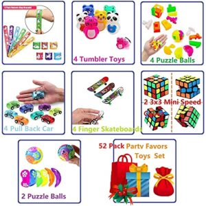 52 Pcs Party Favors for Kids 4-8, Birthday Gift Toys, Stocking Stuffers, Treasure Box Toys, Carnival Prizes, School Classroom Rewards, Pinata Stuffers, Goodie Bags Filler for Boys and Girls 8-12