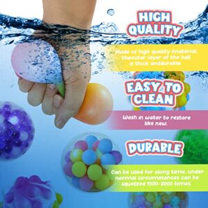 OleOletOy Sensory Stress Balls for Kids and Adults - 12 Pack Various Fidget Toys Filled with Water Beads - Sensory Toys Calming Tool for Autism, ADHD, and Anxiety Relief, Easter Basket Stuffers