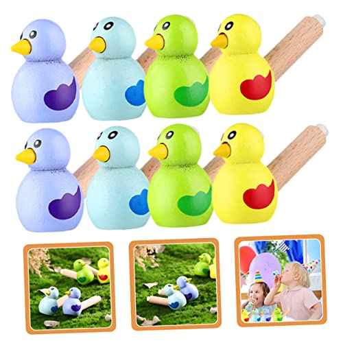 ibasenice 8pcs Whistle Bath Toys for Kids Birds Toys Trains for Kids Chtistmas Stocking Stuffer Cartoon Whistle Toy Novelty Whistle Toy Colored Whistle Toys Children Party Props Bird Whistle