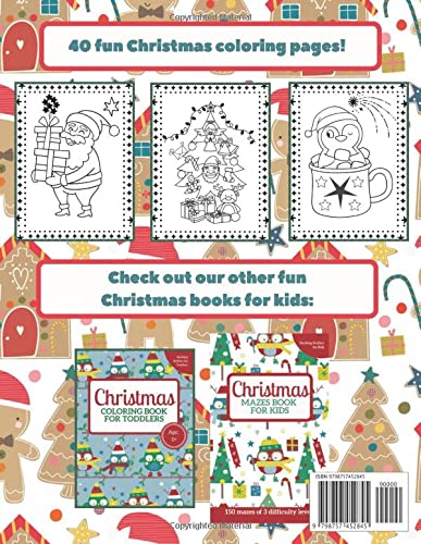 Christmas Coloring Book for Kids Ages 4-8: Stocking Stuffers for Kids: Festive Christmas Gift for Boys and Girls