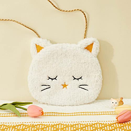 Krinisou Christmas Crafts and White Cat Purse for Kids 5-12, Christmas Stocking Stuffers for Kids Xmas Present