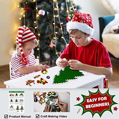 Krinisou Christmas Crafts and White Cat Purse for Kids 5-12, Christmas Stocking Stuffers for Kids Xmas Present