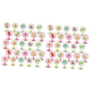 jojofuny 60 pcs dinosaur shape plastic treat cartoon kindergarten rewards color stampsrandom favors kids stamps lovely children’s birthday classroom stuffersrandom stuffers stocking