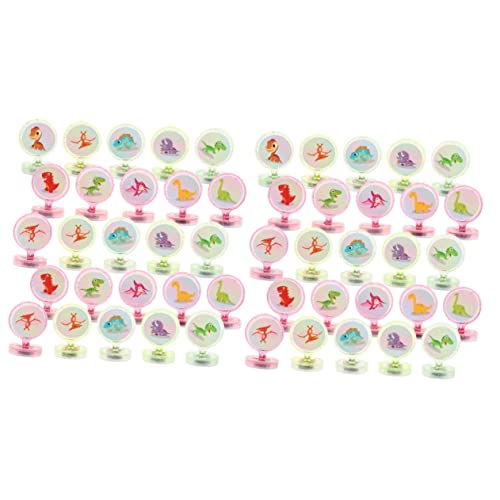 jojofuny 60 pcs Dinosaur Shape Plastic Treat Cartoon Kindergarten Rewards Color Stampsrandom Favors Kids Stamps Lovely Children's Birthday Classroom Stuffersrandom Stuffers Stocking