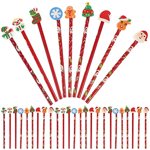 Toyvian 36Pcs Christmas Pencils with Eraser Toppers Christmas Pencils for Kids Wood Pencils Christmas Styles Pencils Christmas Pencils Cartoon Pencils Cute Pencils Stocking Stuffers For Kids