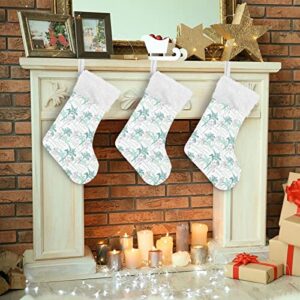 Kigai Christmas Stockings Cute Palm Trees Large Candy Stockings Stuffers Kids Cute Xmas Sock Decorations 1PC for Home Holiday Party 12" x18"