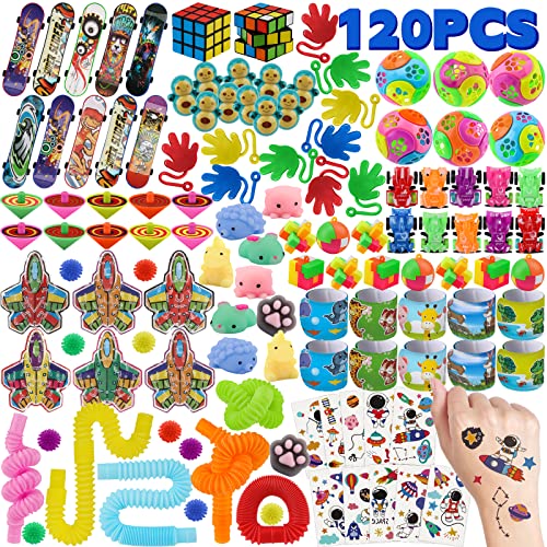 nicknack 120pcs Party Favors for Kids, Pinata Stuffers Toy Assortment for Kids Birthday Treasure Box Toys for Classroom, Stocking Stuffers, Carnival Prizes