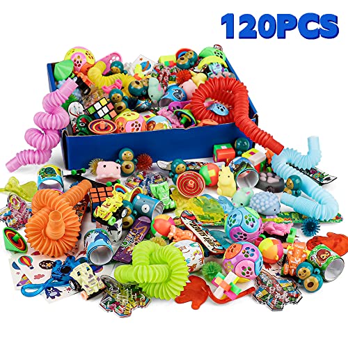 nicknack 120pcs Party Favors for Kids, Pinata Stuffers Toy Assortment for Kids Birthday Treasure Box Toys for Classroom, Stocking Stuffers, Carnival Prizes