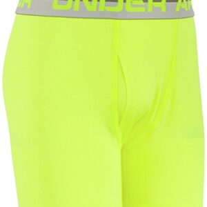 Under Armour boys Performance Briefs, Lightweight & Smooth Stretch Fit boxer briefs, Graphite/Yellow, Medium US