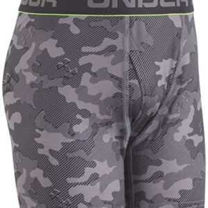 Under Armour boys Performance Briefs, Lightweight & Smooth Stretch Fit boxer briefs, Graphite/Yellow, Medium US