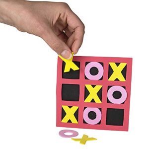 Bedwina Tic Tac Toe (Bulk Pack of 24) 5"x5" Foam Tic-Tac-Toe Mini Board Game Toys for Kids, Birthday Party Favors, Goody Bag Stuffers, Classroom Prizes & Occupational Therapy, Stocking Stuffers