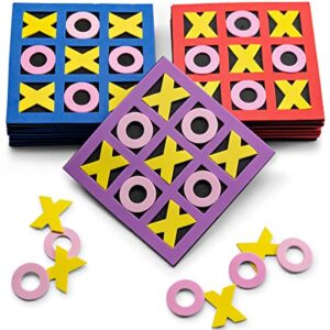 Bedwina Tic Tac Toe (Bulk Pack of 24) 5"x5" Foam Tic-Tac-Toe Mini Board Game Toys for Kids, Birthday Party Favors, Goody Bag Stuffers, Classroom Prizes & Occupational Therapy, Stocking Stuffers