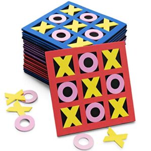 Bedwina Tic Tac Toe (Bulk Pack of 24) 5"x5" Foam Tic-Tac-Toe Mini Board Game Toys for Kids, Birthday Party Favors, Goody Bag Stuffers, Classroom Prizes & Occupational Therapy, Stocking Stuffers