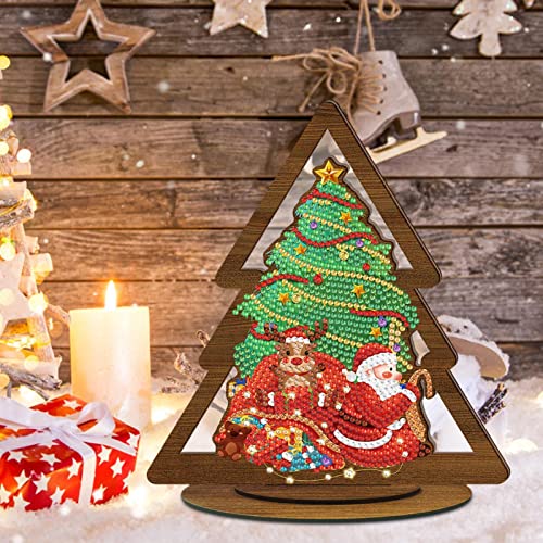 Christmas Diamond-Painting - DIY Christmas Diamond-Painting Kits for Kids,5D Full Drill Reinhstone Stocking Stuffers Christmas Gift for Women Kids Grils Friends Home Wall Decor Chucheng