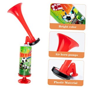 Hoement 6 Pcs Hand Push Cheering Horn Kids Football Gifts Marine Air Horn Kids Sports Toys Party Celebration Horn Cheering Props Stocking Stuffers Handheld Air Pump Horn Fan Cheering Horn