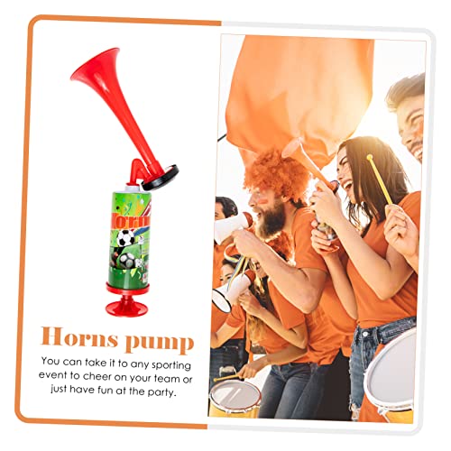 Hoement 6 Pcs Hand Push Cheering Horn Kids Football Gifts Marine Air Horn Kids Sports Toys Party Celebration Horn Cheering Props Stocking Stuffers Handheld Air Pump Horn Fan Cheering Horn