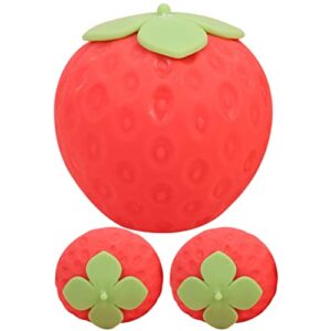 TOYANDONA Fruit Stress Balls Fidget Toys, 3Pcs Slow Strawberry Kawaii Fruit Squeeze Pack Party Favors for Kids Classroom Prize, Birthday Pinata Goodie Bag Filler, Christmas Stocking Stuffers