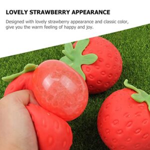 TOYANDONA Fruit Stress Balls Fidget Toys, 3Pcs Slow Strawberry Kawaii Fruit Squeeze Pack Party Favors for Kids Classroom Prize, Birthday Pinata Goodie Bag Filler, Christmas Stocking Stuffers