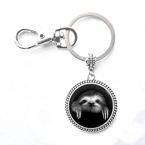 Sloth Keychain Sloth Key Ring Sloth Charm Sloth Gift Stocking Stuffer Christmas Gift Birthday GiftJV273