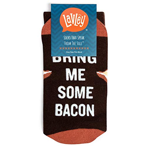 Lavley If You Can Read This - Funny Socks Novelty Gift For Men, Women and Teens (Bacon)