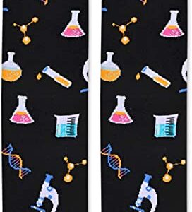 sockfun Science Socks Science Gifts for Teens Scientist Gifts Chemistry Socks Chemistry Gifts for Men Women, Gifts for Science Lovers Science Stocking Stuffers