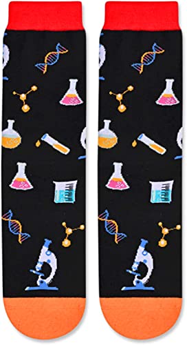 sockfun Science Socks Science Gifts for Teens Scientist Gifts Chemistry Socks Chemistry Gifts for Men Women, Gifts for Science Lovers Science Stocking Stuffers