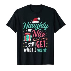 Naughty or Nice List Christmas Stocking Stuffer Gift T-Shirt