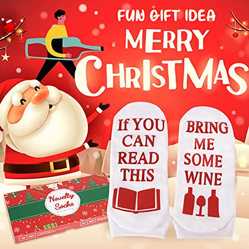 Funny Wine Socks Gifts for Women Men - Christmas Stocking Stuffers Gifts for Girls and Boys Birthday Gifts for Kids and Teen Mom and Dad Gifts Ideas Valentines Novelty Socks