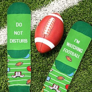 Men Novelty Football Socks,, Funny Football Gifts for Teen Boys Grandad Football Lovers Football Coach