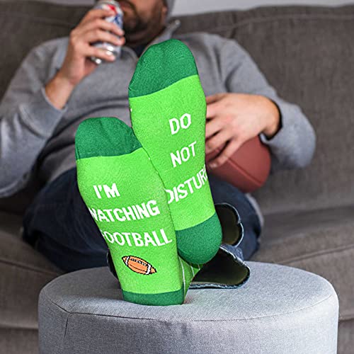 Men Novelty Football Socks,, Funny Football Gifts for Teen Boys Grandad Football Lovers Football Coach