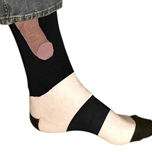 DCQRY 2Pairs Show off Socks Funny Men Women Funny Pattern Casual Socks Cotton Novelty Show off Funny Colorful Socks for Men