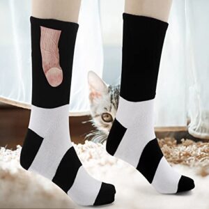 DCQRY 2Pairs Show off Socks Funny Men Women Funny Pattern Casual Socks Cotton Novelty Show off Funny Colorful Socks for Men