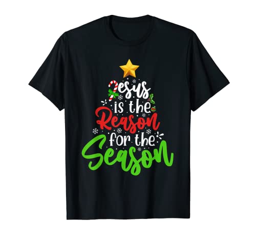 Funny Christian Jesus The Reason Christmas Stocking Stuffer T-Shirt