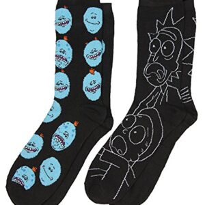 Rick And Morty 2 Pack Casual Crew Socks (Adult, Rm3), shoe 6-12