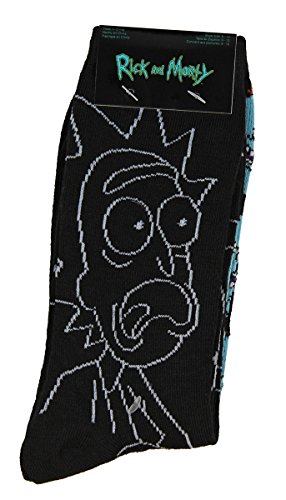 Rick And Morty 2 Pack Casual Crew Socks (Adult, Rm3), shoe 6-12