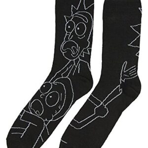 Rick And Morty 2 Pack Casual Crew Socks (Adult, Rm3), shoe 6-12