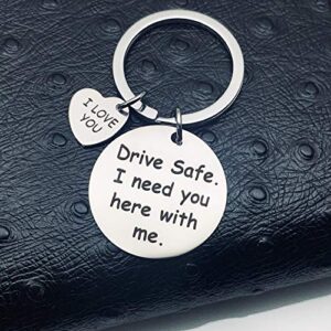 Drive Safe Keychain Gifts for Family Member Friends Birthday Gift Gift Stocking Stuffer Birthday Gifts for Women Men