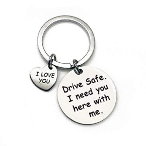 Drive Safe Keychain Gifts for Family Member Friends Birthday Gift Gift Stocking Stuffer Birthday Gifts for Women Men