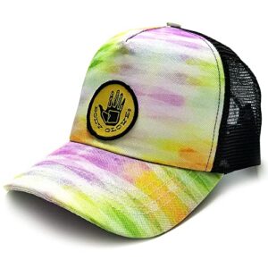 body glove kaleidoscope trucker snapback hat, adjustable multicolor cap