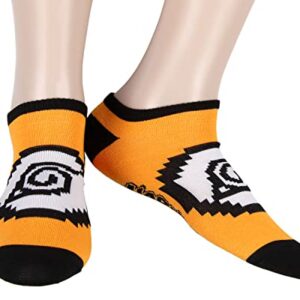 Bioworld Naruto Ninja Anime Adventures 5 Pair Mix and Match No Show Ankle Socks