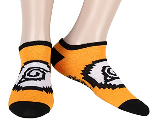 Bioworld Naruto Ninja Anime Adventures 5 Pair Mix and Match No Show Ankle Socks