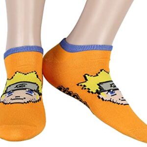 Bioworld Naruto Ninja Anime Adventures 5 Pair Mix and Match No Show Ankle Socks