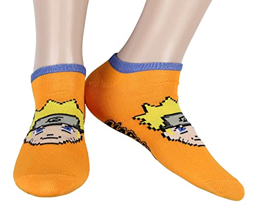 Bioworld Naruto Ninja Anime Adventures 5 Pair Mix and Match No Show Ankle Socks