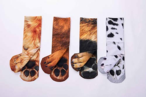 SherryDC Mens Boys Novelty Crazy Cool Funny Animal Paws 3D Printed Casual Crew Tube Socks