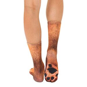 SherryDC Mens Boys Novelty Crazy Cool Funny Animal Paws 3D Printed Casual Crew Tube Socks