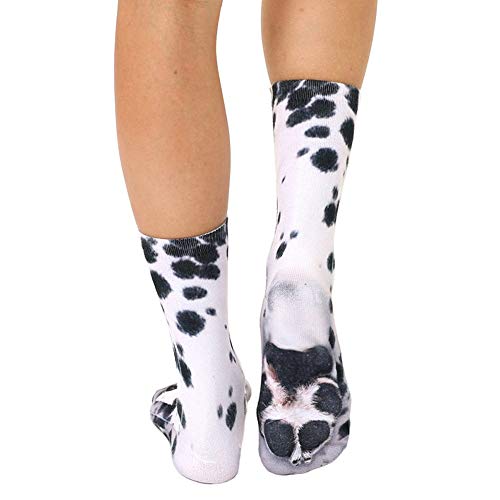 SherryDC Mens Boys Novelty Crazy Cool Funny Animal Paws 3D Printed Casual Crew Tube Socks