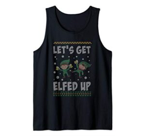 elf funny ugly christmas tank top