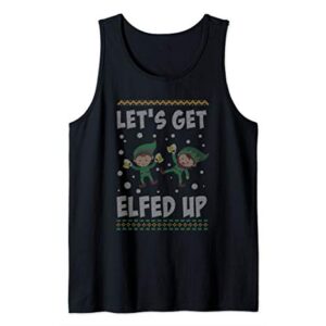 Elf Funny Ugly Christmas Tank Top